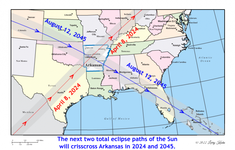 Total Eclipse of the Sun for Arkansas On April 8, 2024